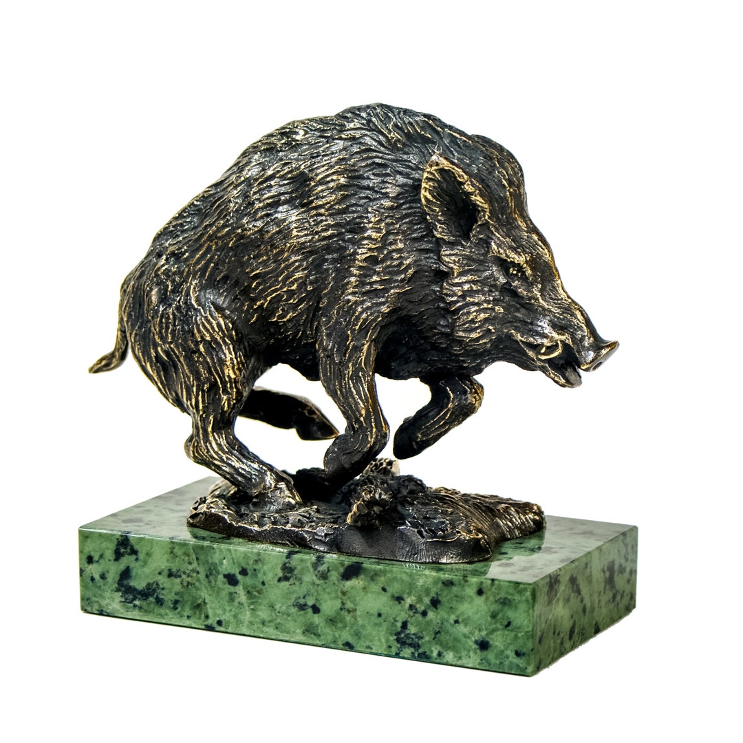 Wild Boar - Running / Brass / Hand-made - Etsy