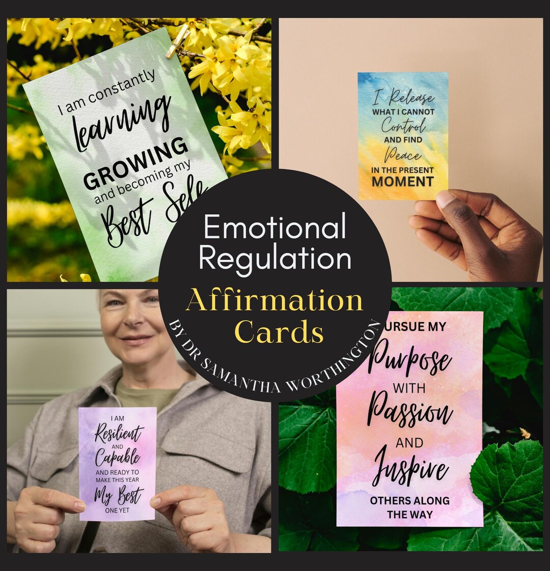 Emotional Regulation Affirmation Cards - Printable Support for Anxiety ...