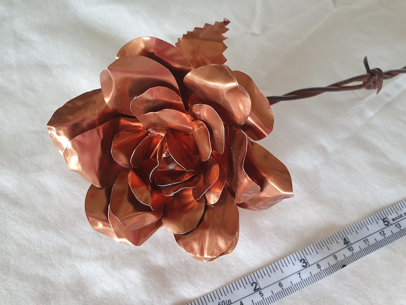 Upcycled Handmade Copper Rose - Etsy Australia
