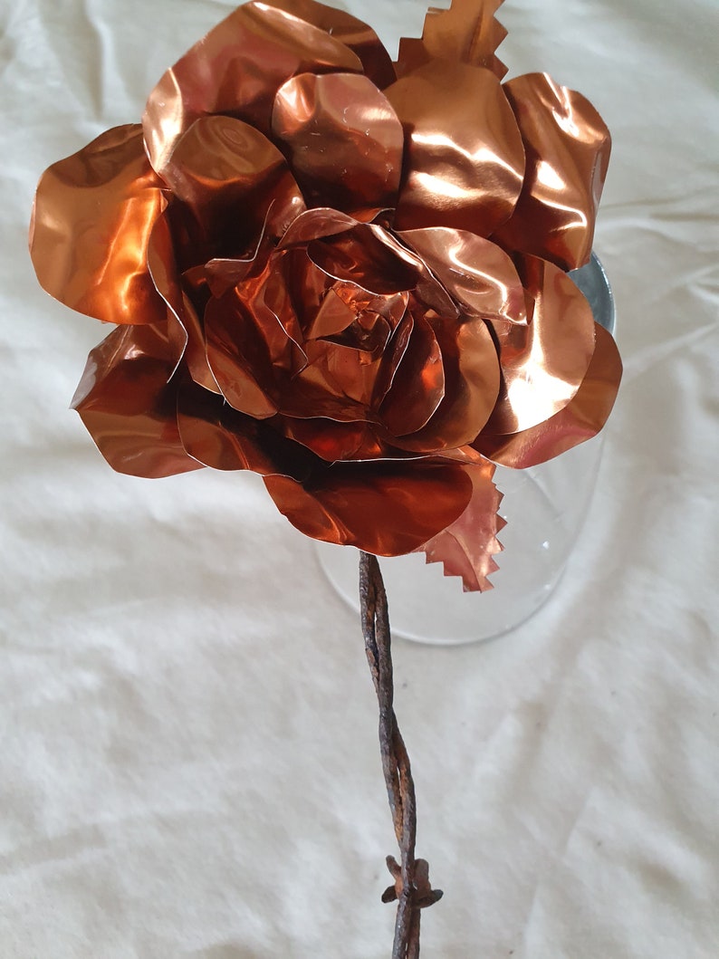 Upcycled Handmade Copper Rose - Etsy Australia