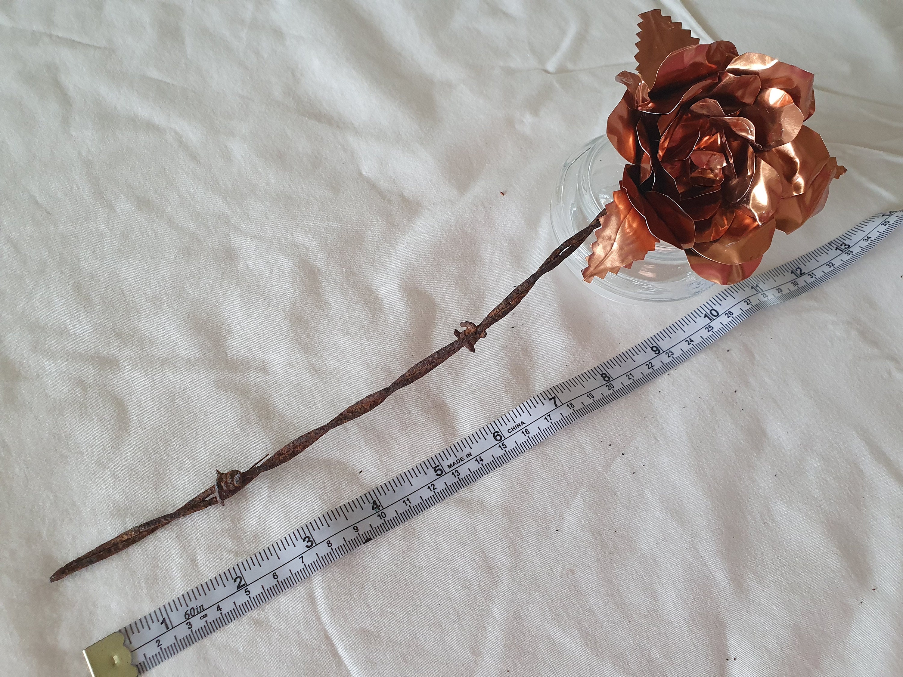 Upcycled Handmade Copper Rose - Etsy Australia