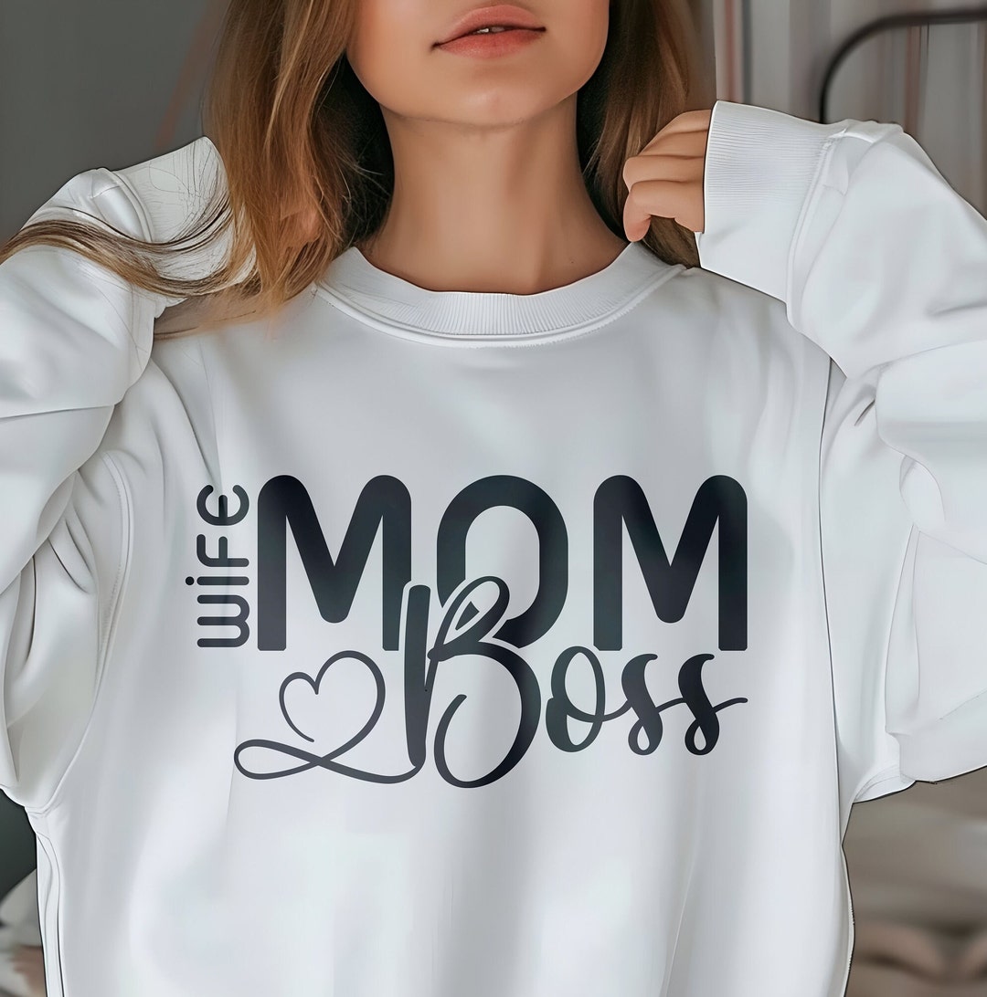Mom Wife Boss SVG PNG, Mom Vibes Svg, Mom Life Svg, Blessed Mama Svg ...
