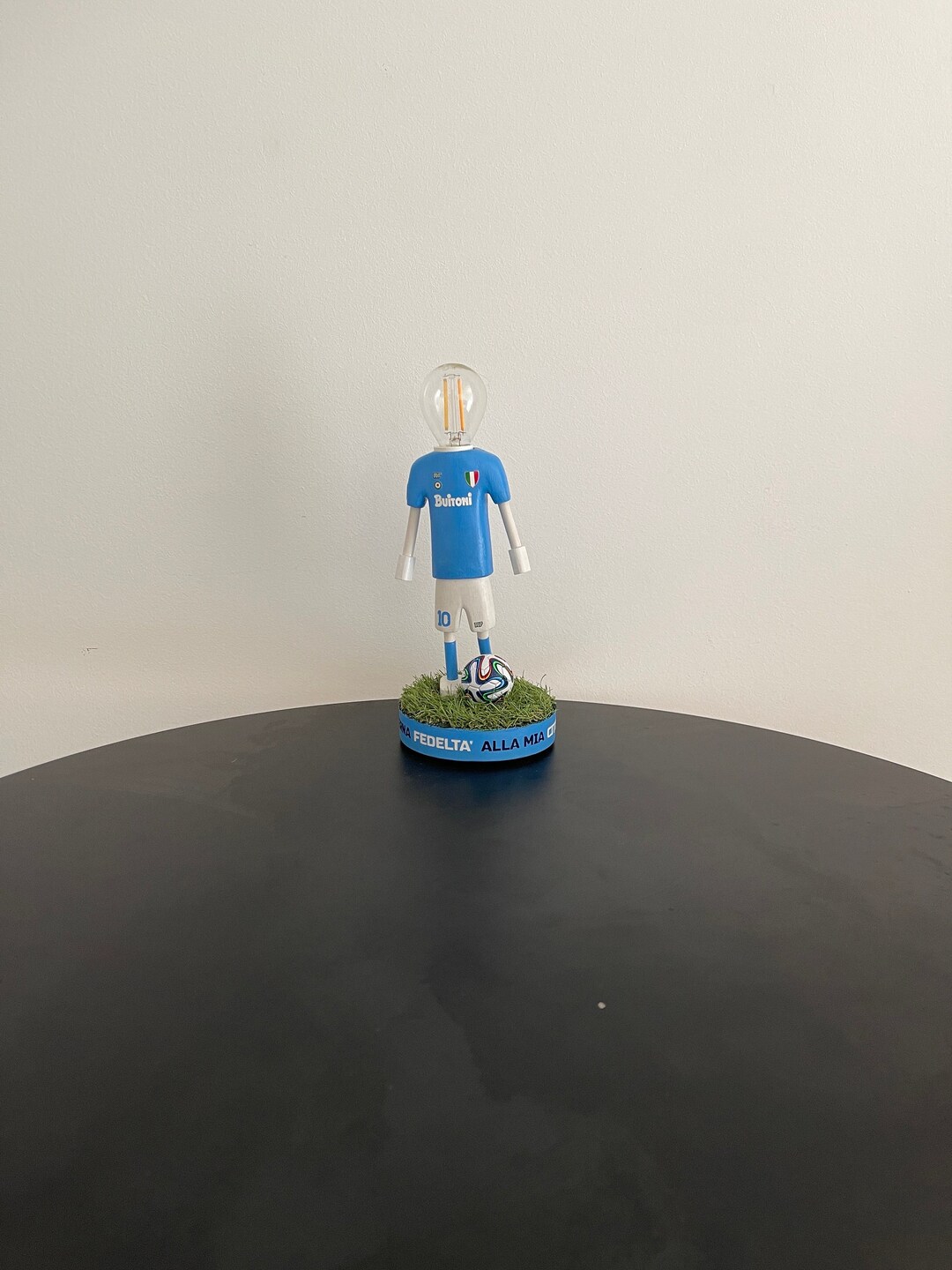 Handmade Diego Maradona Tribute Lamp – Napoli #10 – Football Art Lamp ...