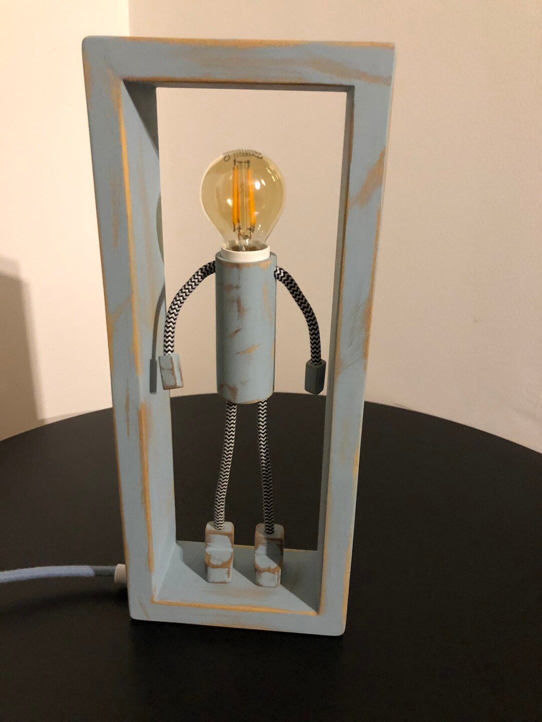 Table Lamp, Gift, Anniversary Gift, Kids, Children, Wooden Lamp ...