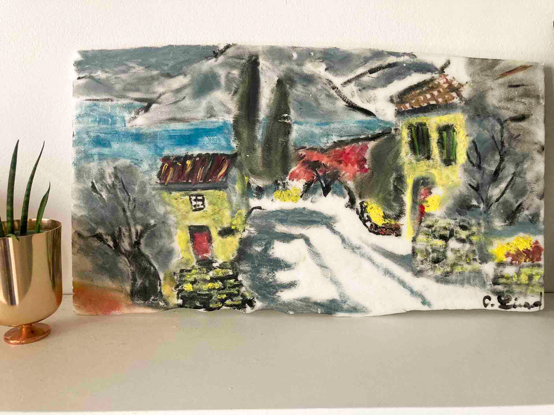 Wall Painting Oil Painting on Polystyrene ANTIPASTI | Etsy