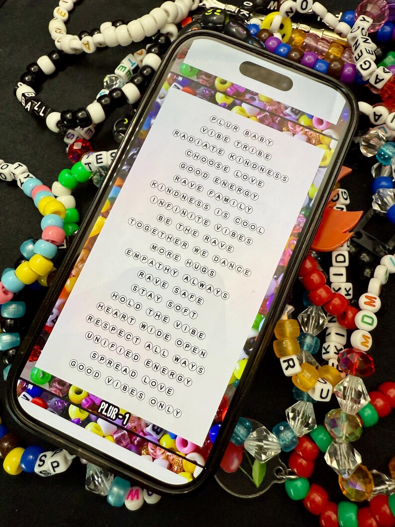 Kandi Phrase List Printable PDF - 250+ Kandi Ideas, Funny & Unhinged Sayings for Rave Bracelet ...