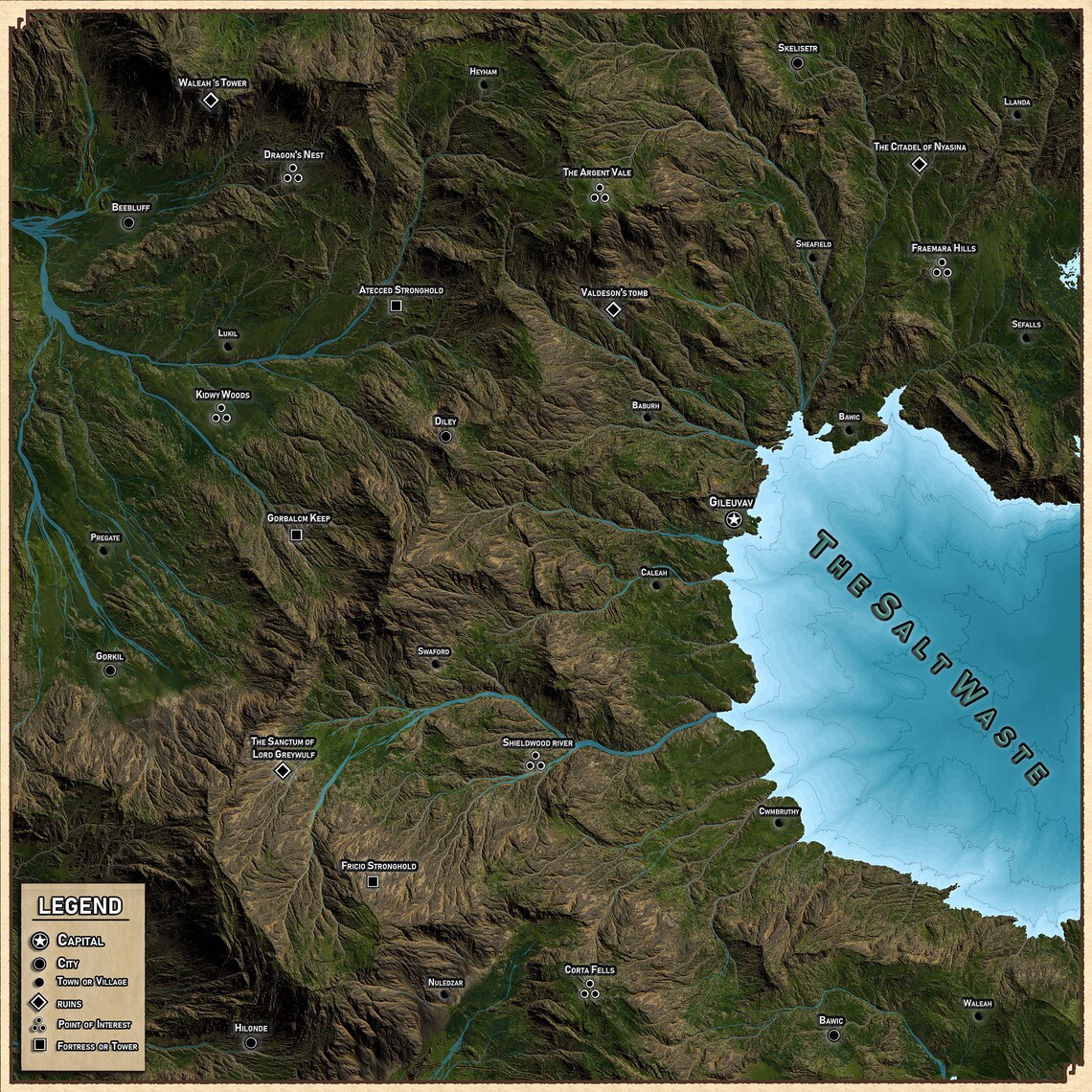 Realistic Fantasy Maps for Dnd and Worldbuilding - Etsy Canada