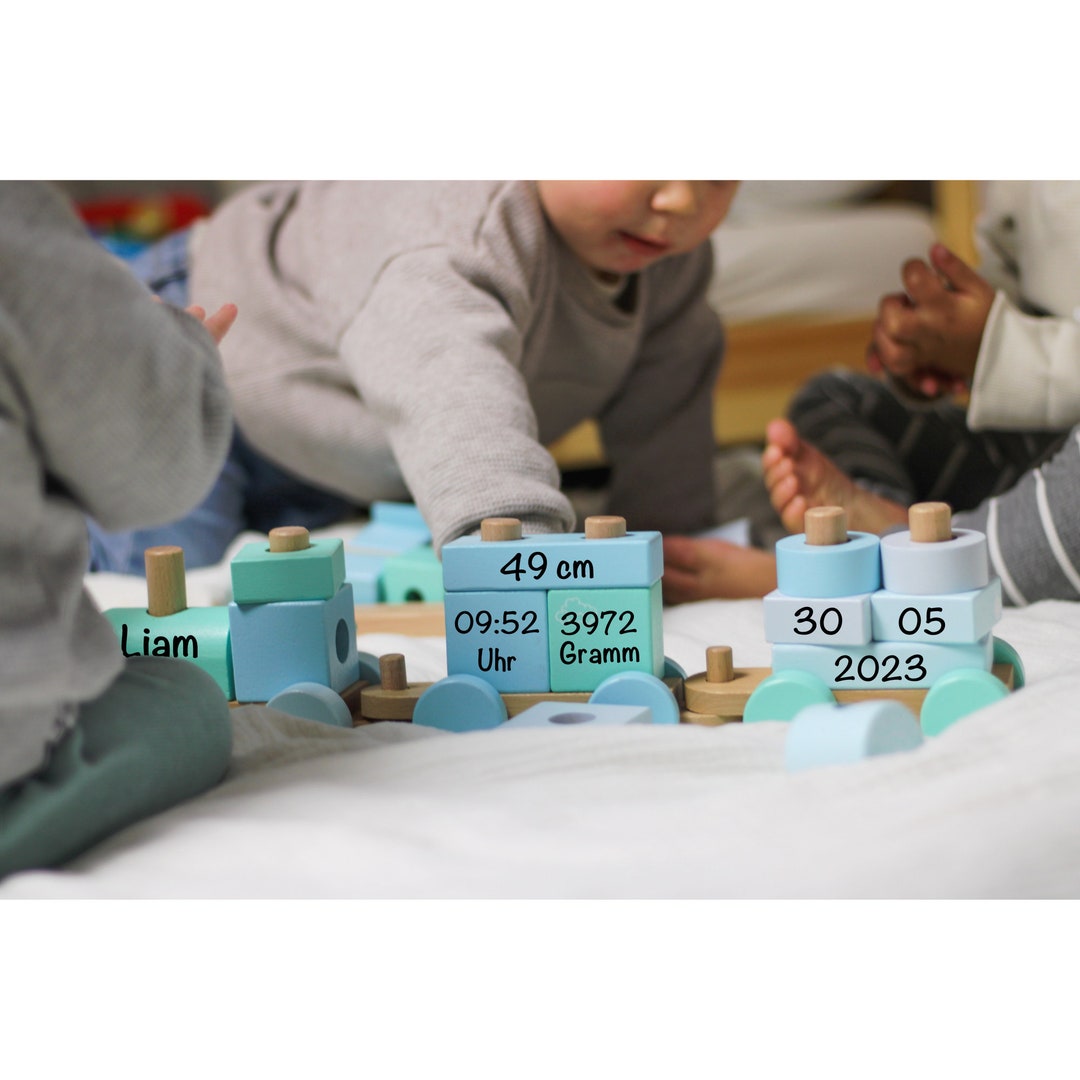 Railway Birth Boy Baby for Children Printed Personalized With Dates of ...