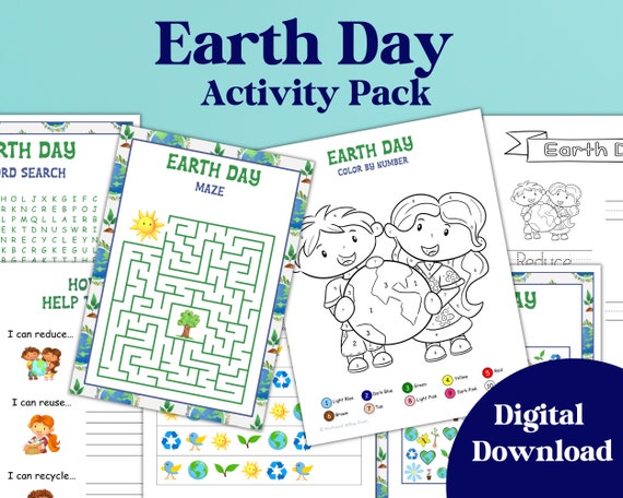 Earth Day Printable Activity Pack Homeschool Earth Day | Etsy