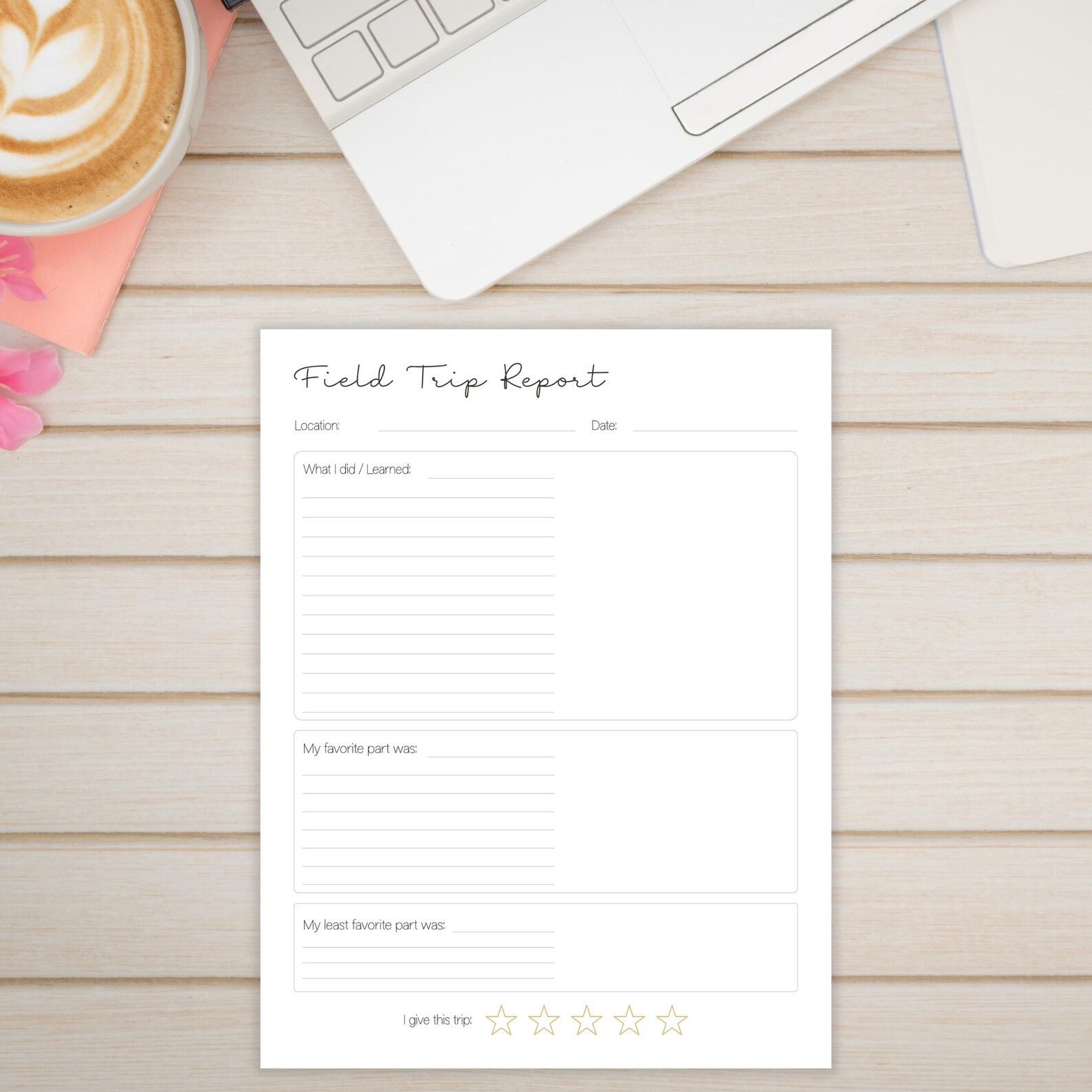 Field Trip Report Log Printable, Homeschool Field Trip Planner, Field ...