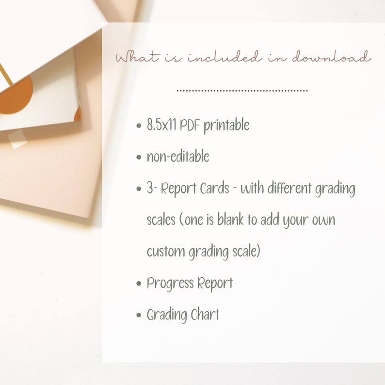 Homeschool Report Card Printable With 3 Grading Scales, Progress Report ...