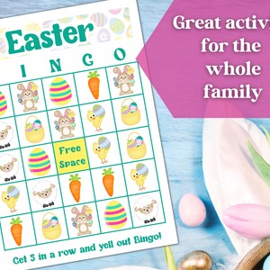 Easter Bingo Game 2-6 Players Printable Family and Classroom - Etsy