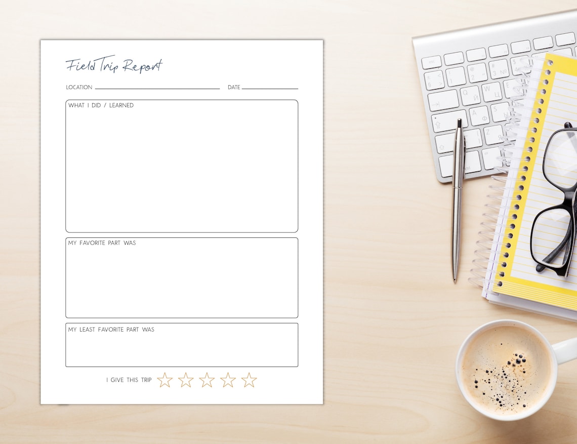 Field Trip Report Log Printable, Homeschool Field Trip Planner, Field ...