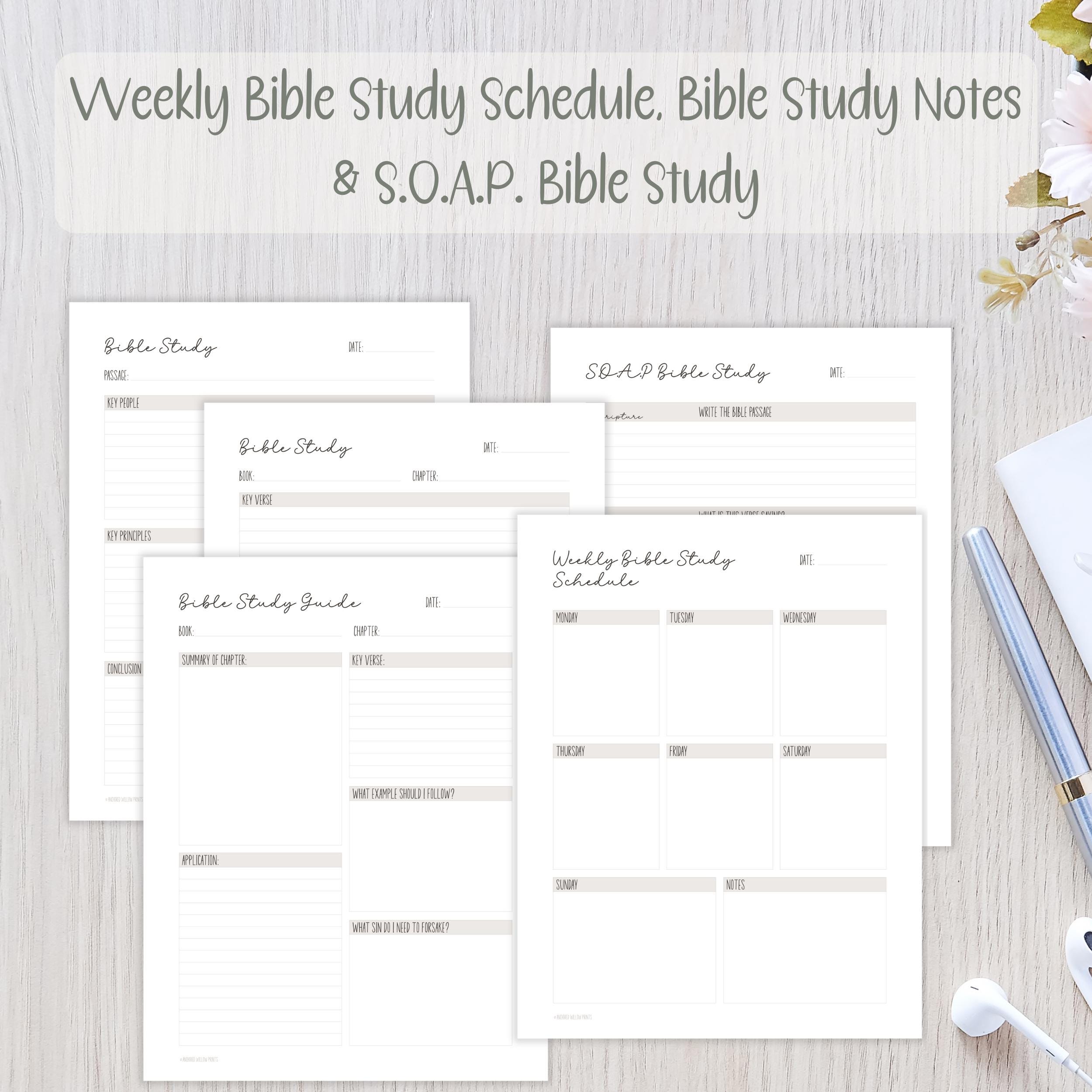 Comprehensive Printable Bible Study Journal: Elevate Your Daily ...