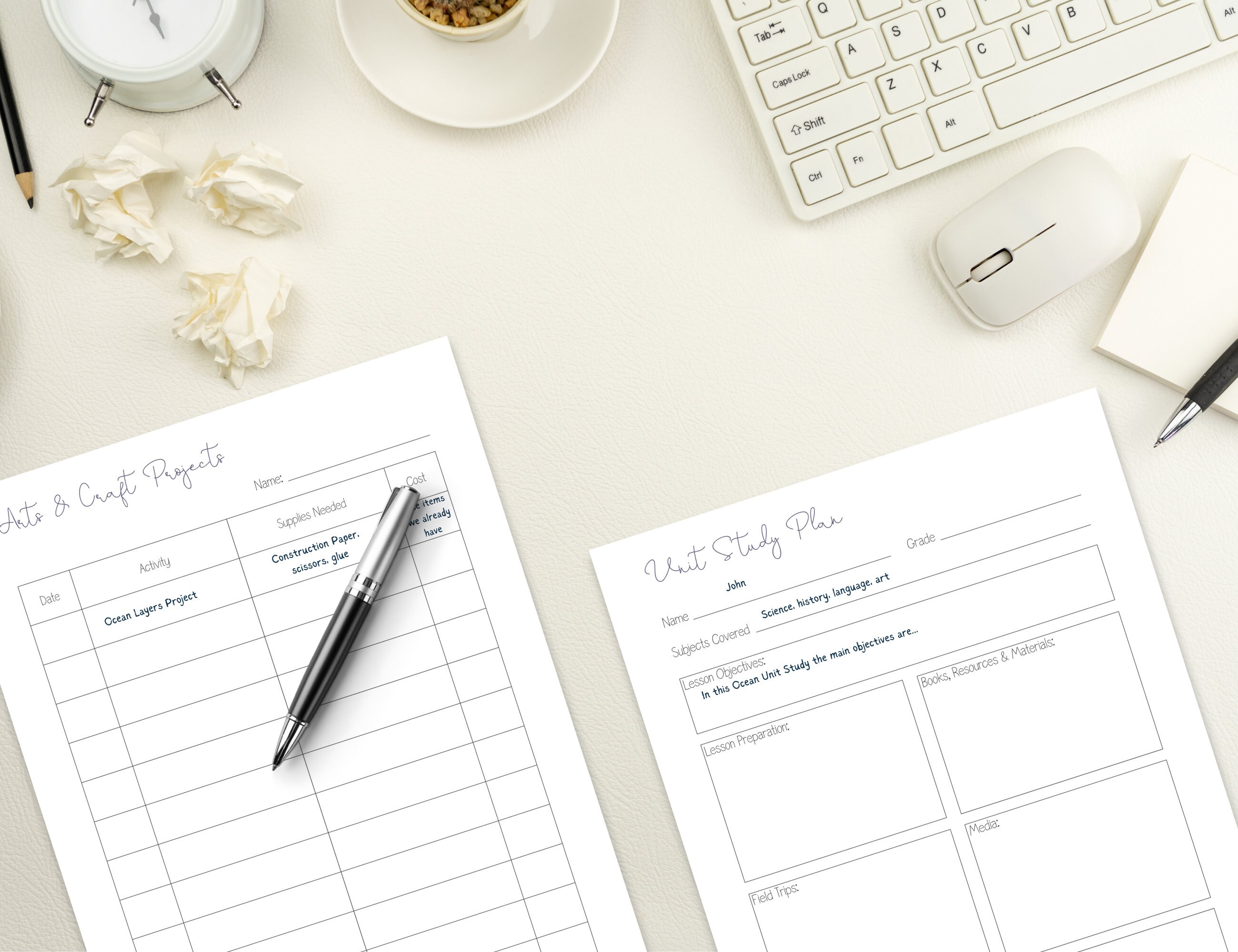 2024-2025 Homeschool Planner Printable, Report Cards, Field Trips ...