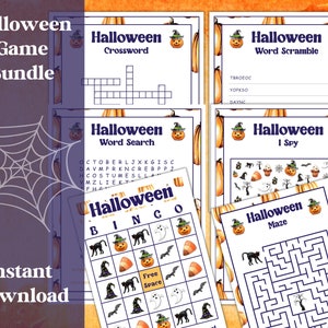 Halloween Game Bundle 6 Printable Family and Classroom Games - Etsy