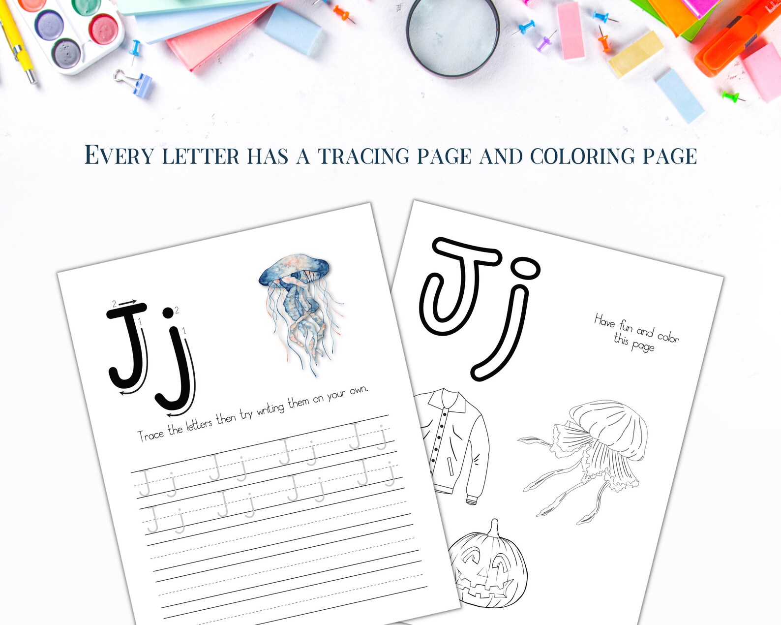 Printable Alphabet Workbook and Flash Cards, Master Letter Recognition ...