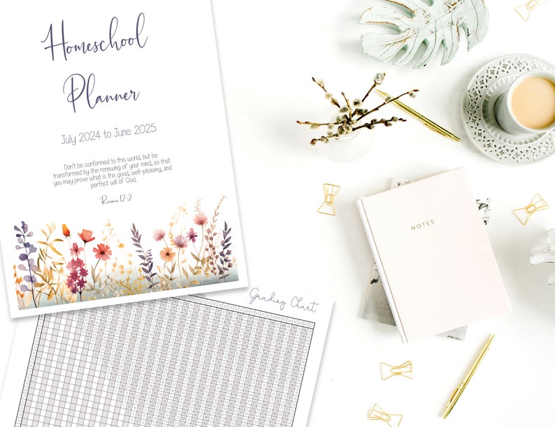 2024-2025 Homeschool Planner Printable, Report Cards, Field Trips ...