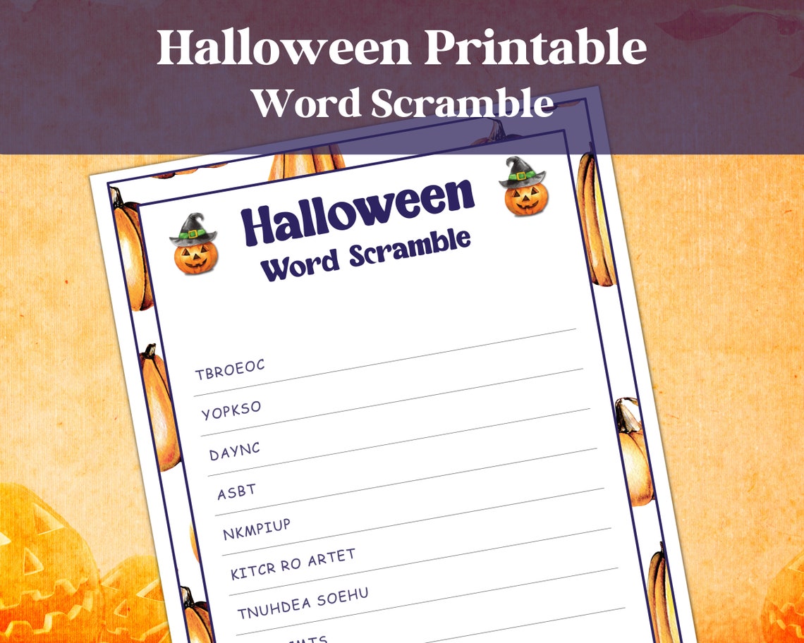 Halloween Game Bundle 6 Printable Family and Classroom Games - Etsy