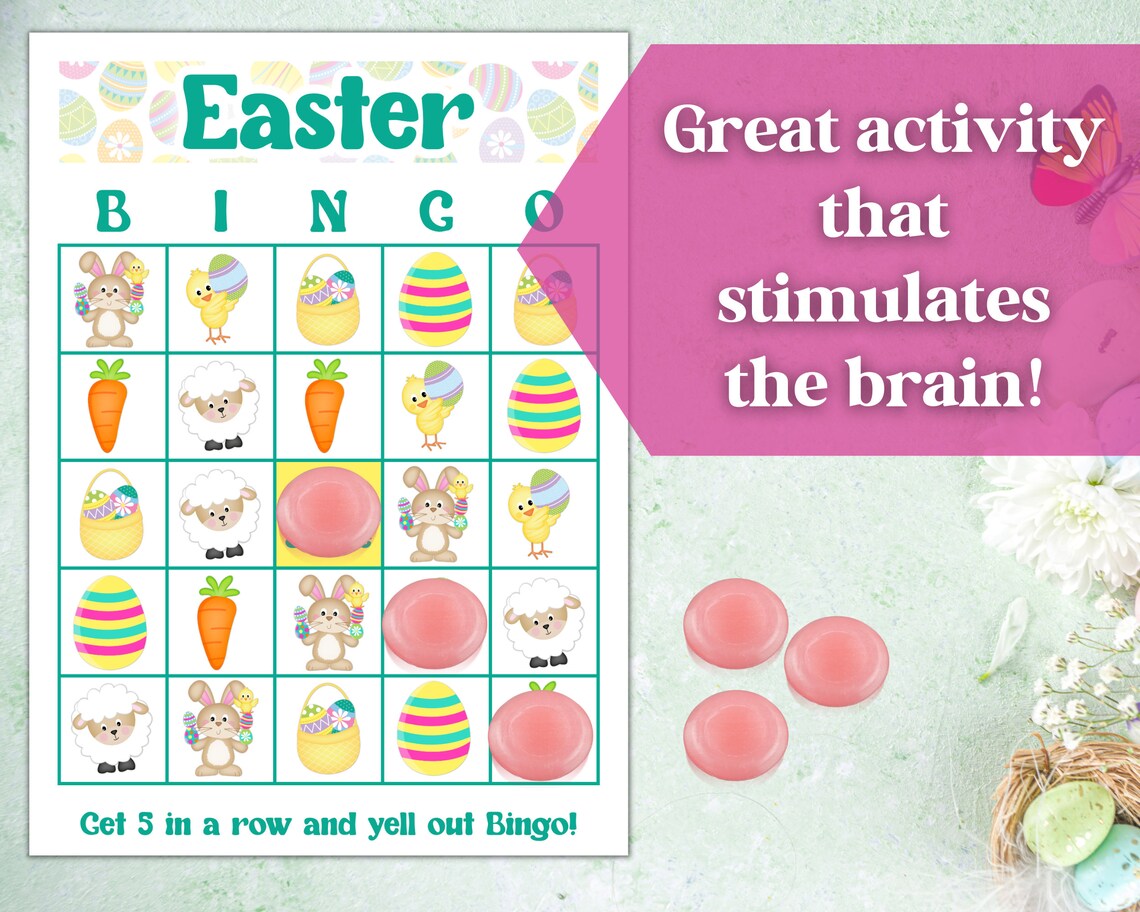Easter Bingo Game 2-6 Players Printable Family and Classroom - Etsy