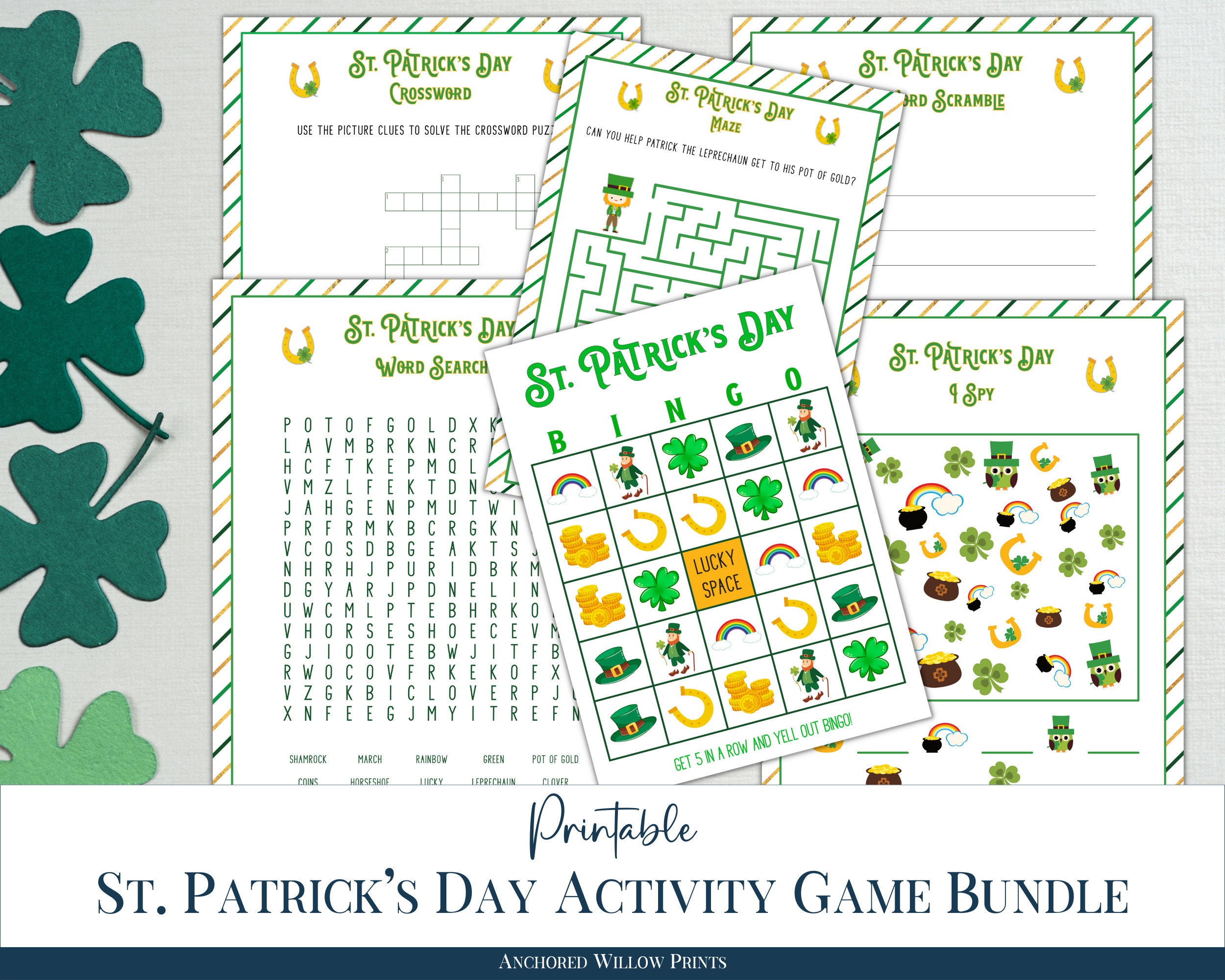 St. Patrick's Day Printable Kids Game & Activity Bundle is Great for ...