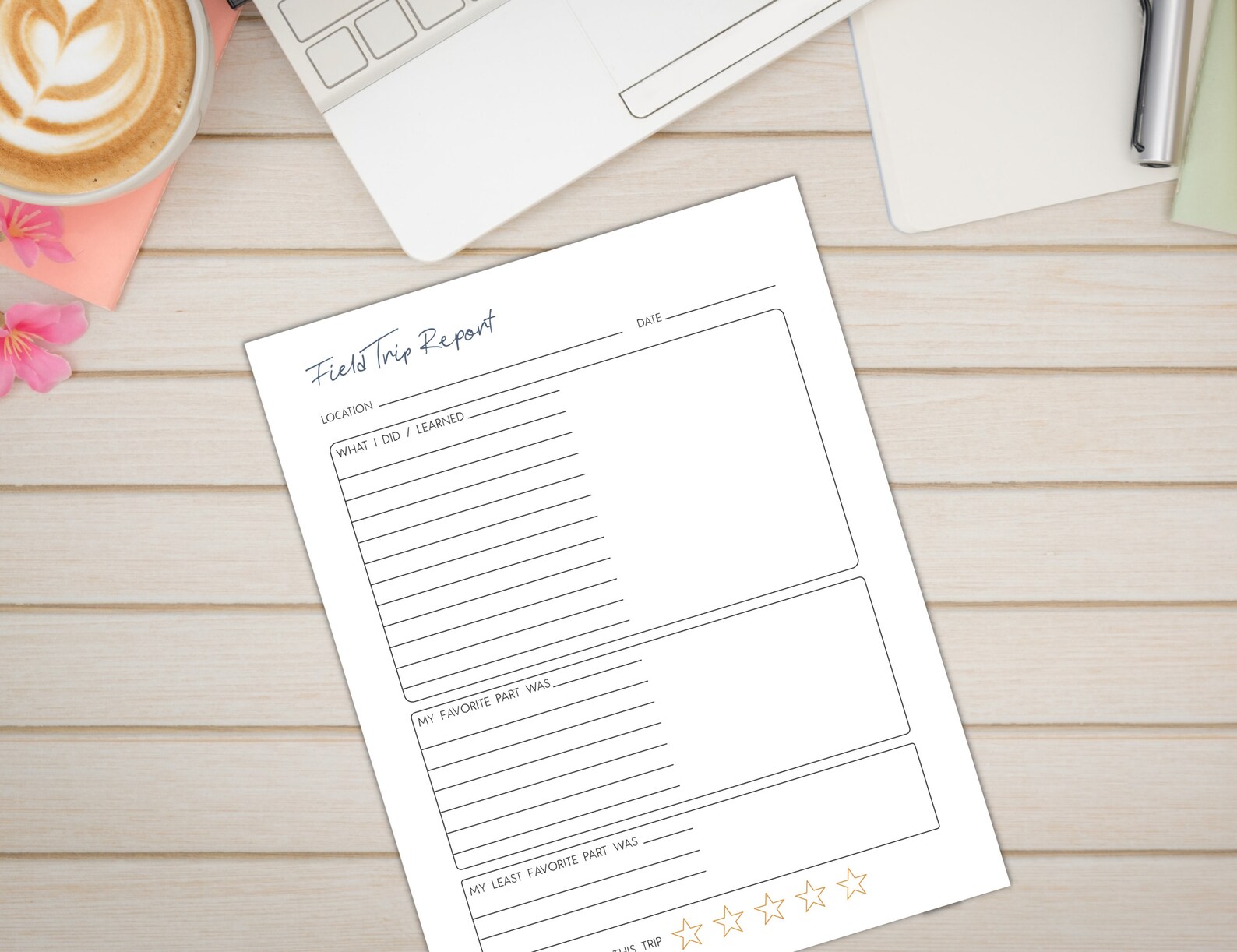 Field Trip Report Log Printable, Homeschool Field Trip Planner, Field ...