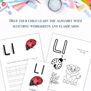 Printable Alphabet Workbook and Flash Cards, Master Letter Recognition ...