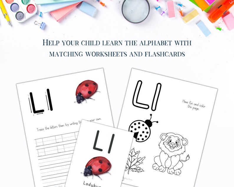 Printable Alphabet Workbook and Flash Cards, Master Letter Recognition ...