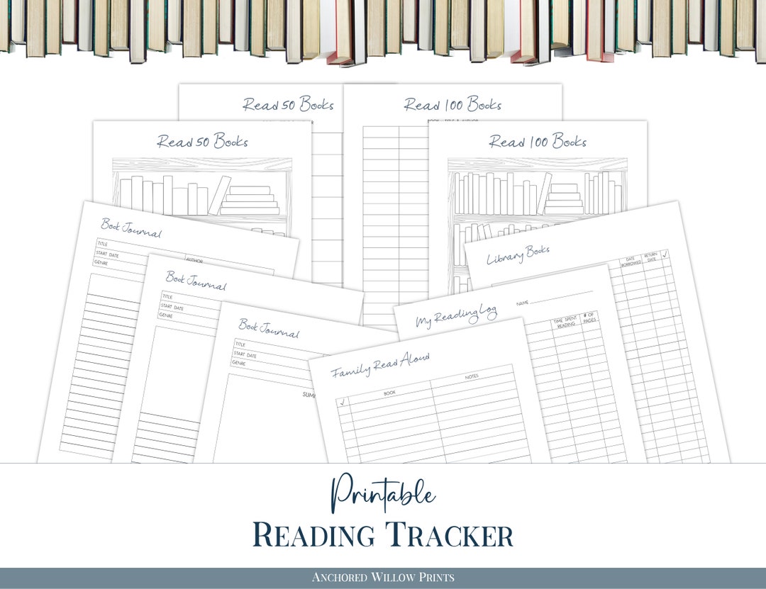 Reading Tracker Printable, Bookshelf Coloring Page, Homeschool Reading ...