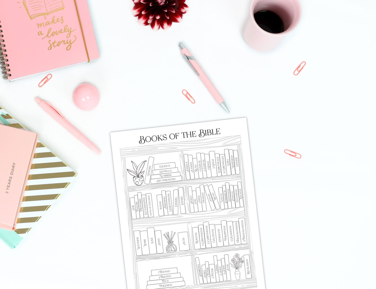Bible Reading Tracker Printable, Books of the Bible Coloring Page ...