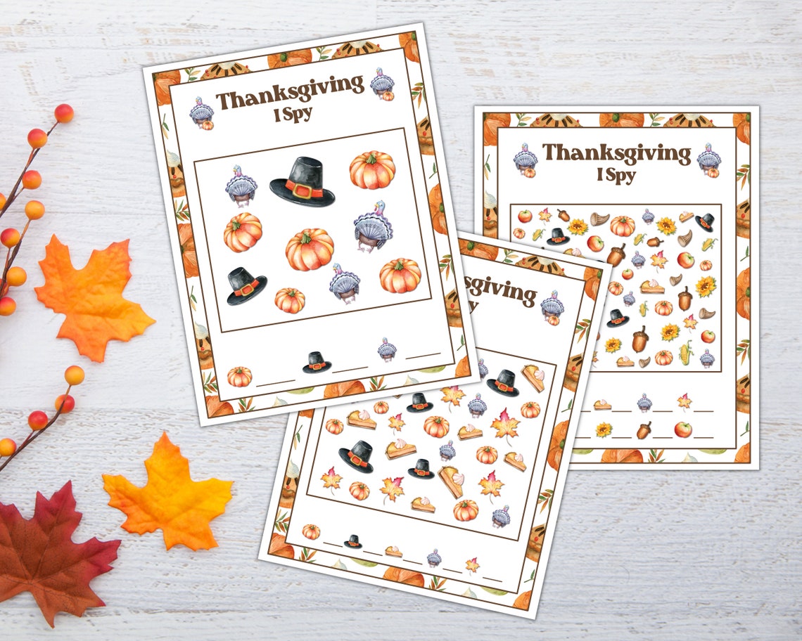 Thanksgiving Game and Activity Bundle, 6 Printable Family and Classroom ...