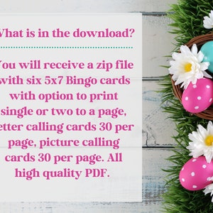 Easter Bingo Game 2-6 Players Printable Family and Classroom - Etsy