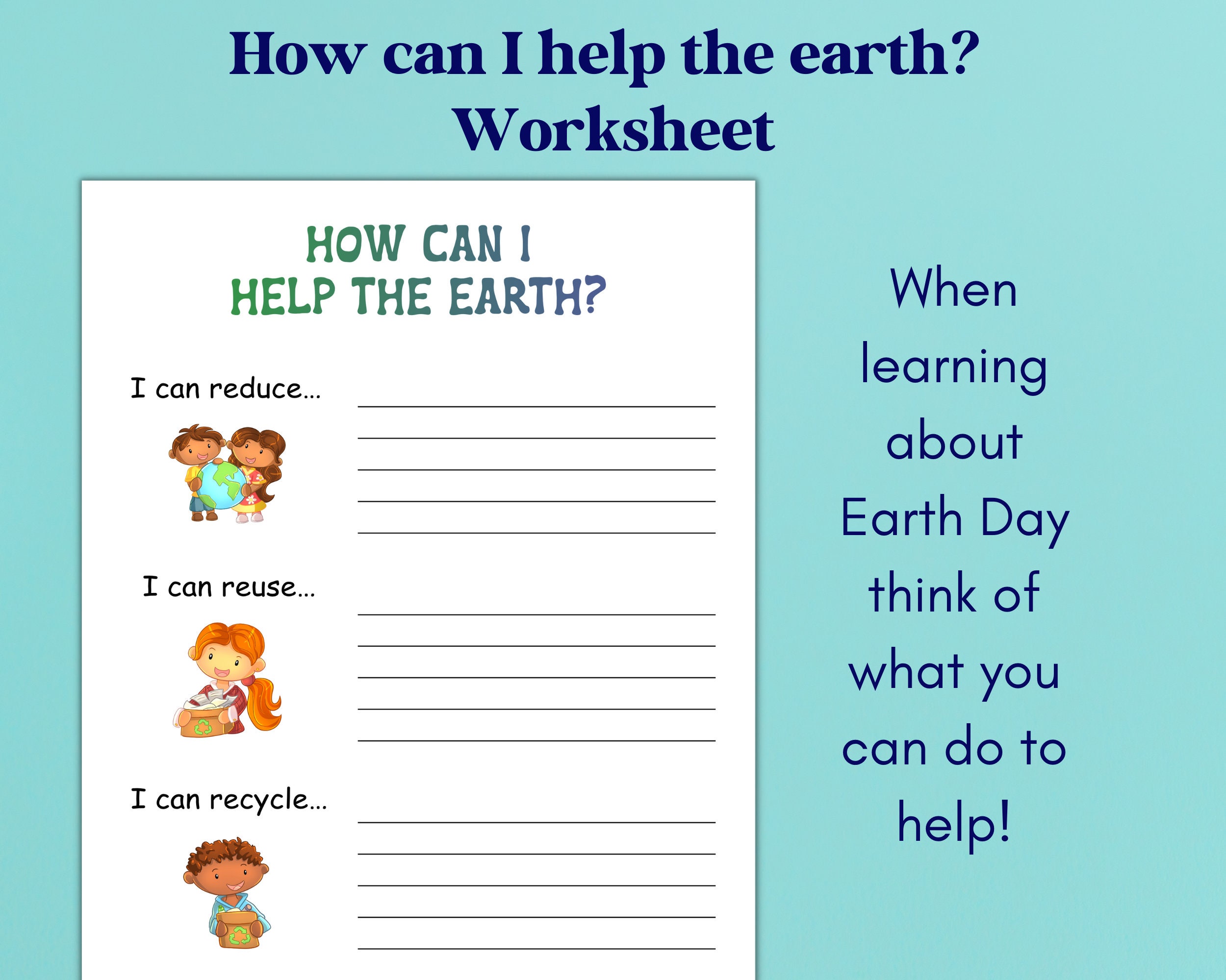 Earth Day Printable Activity Pack, Homeschool Earth Day Learning ...