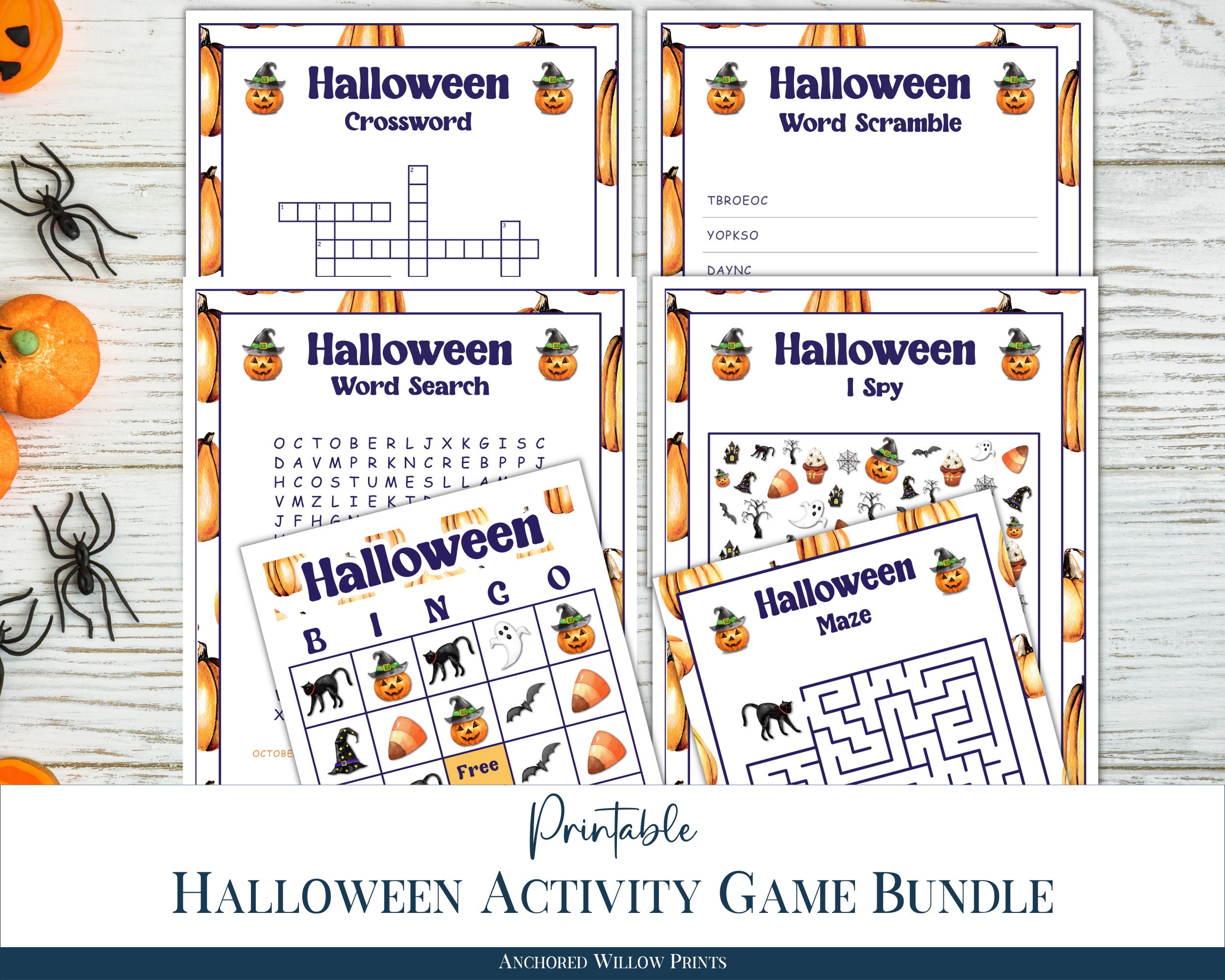 Halloween Game Bundle 6 Printable Family and Classroom Games - Etsy