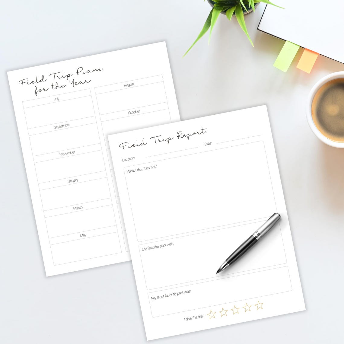 Field Trip Report Log Printable, Homeschool Field Trip Planner, Field ...