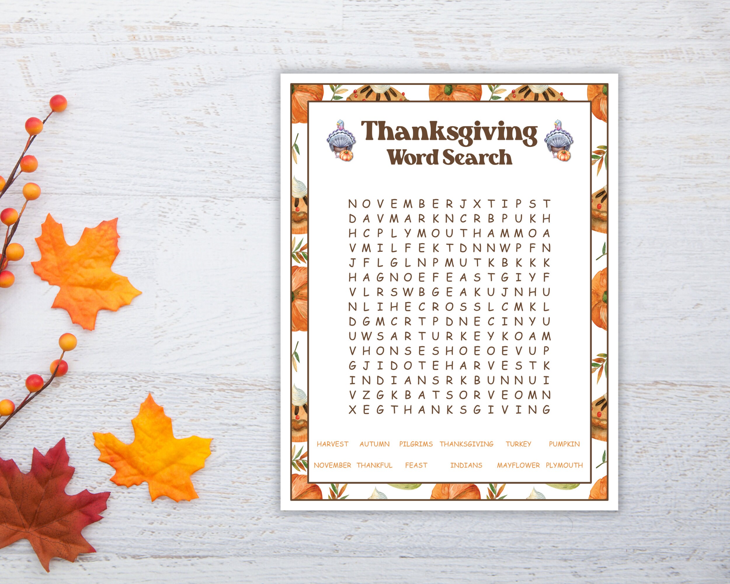 Thanksgiving Game and Activity Bundle, 6 Printable Family and Classroom ...