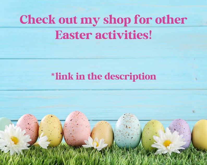 Easter Bingo Game 2-6 Players Printable Family and Classroom - Etsy