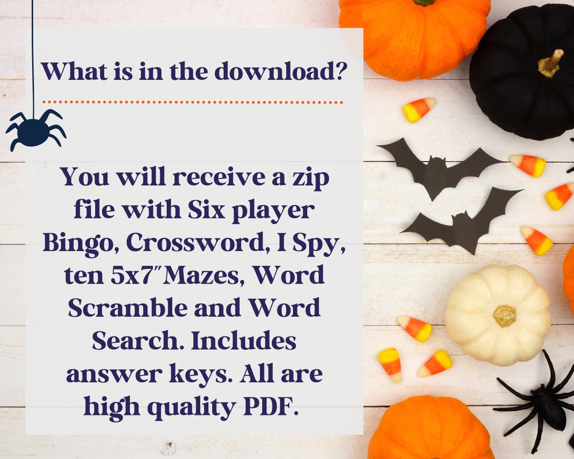 Halloween Game Bundle 6 Printable Family and Classroom Games - Etsy