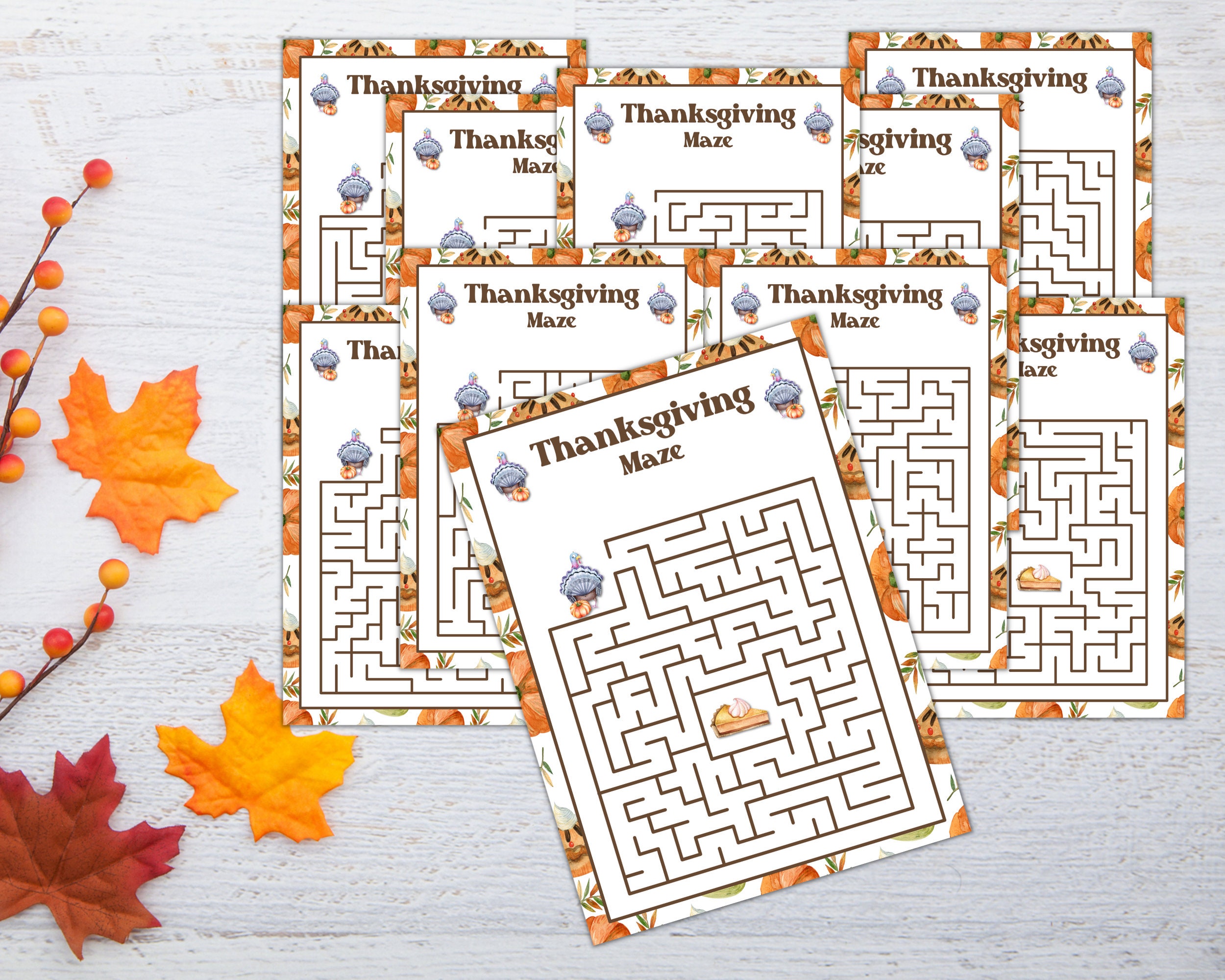 Thanksgiving Game and Activity Bundle, 6 Printable Family and Classroom ...