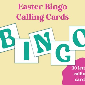 Easter Bingo Game 2-6 Players Printable Family and Classroom - Etsy