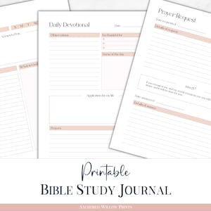 Printable Bible Study Journal: Enhance Your Daily Bible Study Routine ...