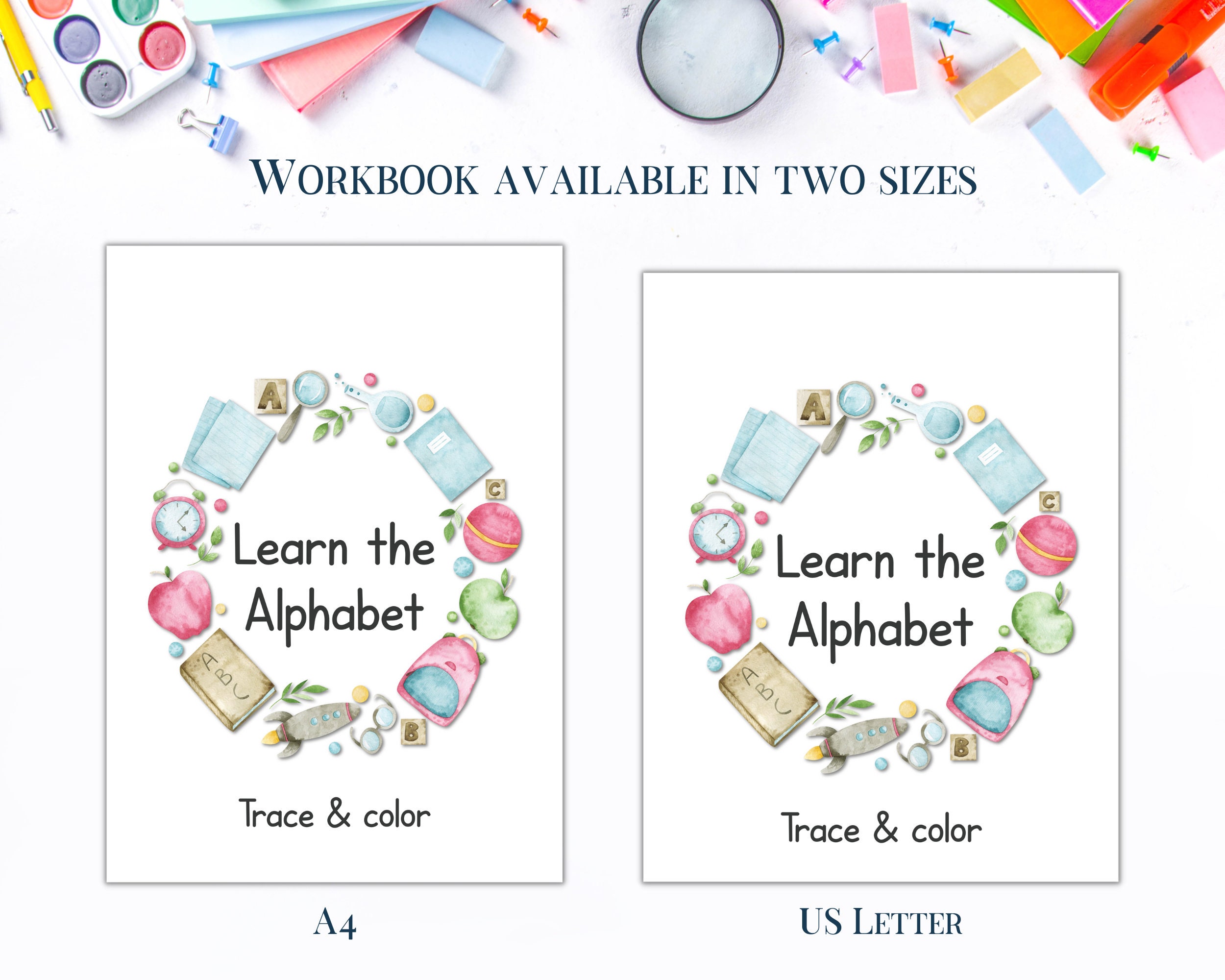 Printable Alphabet Workbook and Flash Cards, Master Letter Recognition ...