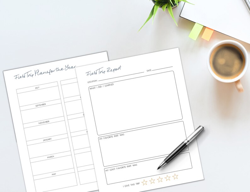 Field Trip Report Log Printable, Homeschool Field Trip Planner, Field ...