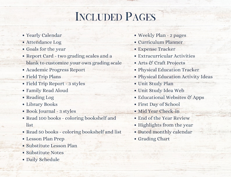 2024-2025 Homeschool Planner Printable, Report Cards, Field Trips ...