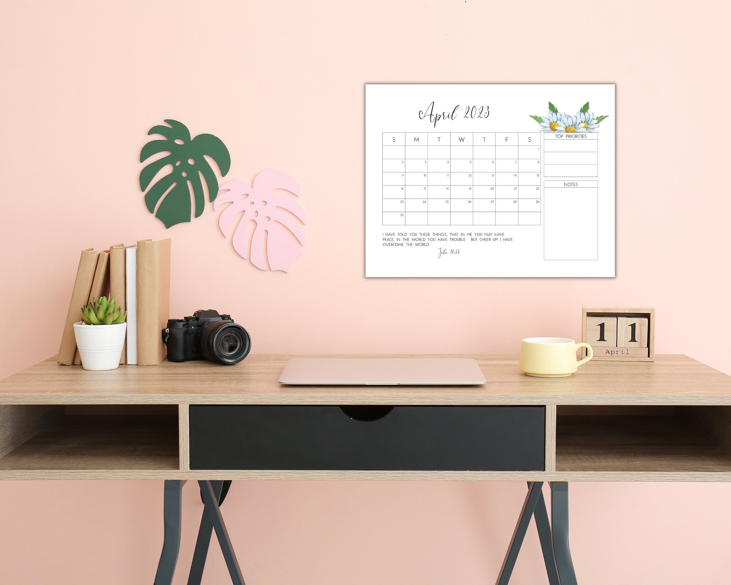 2023 Bible Verse Watercolor Floral Calendar (Instant Download) - Etsy