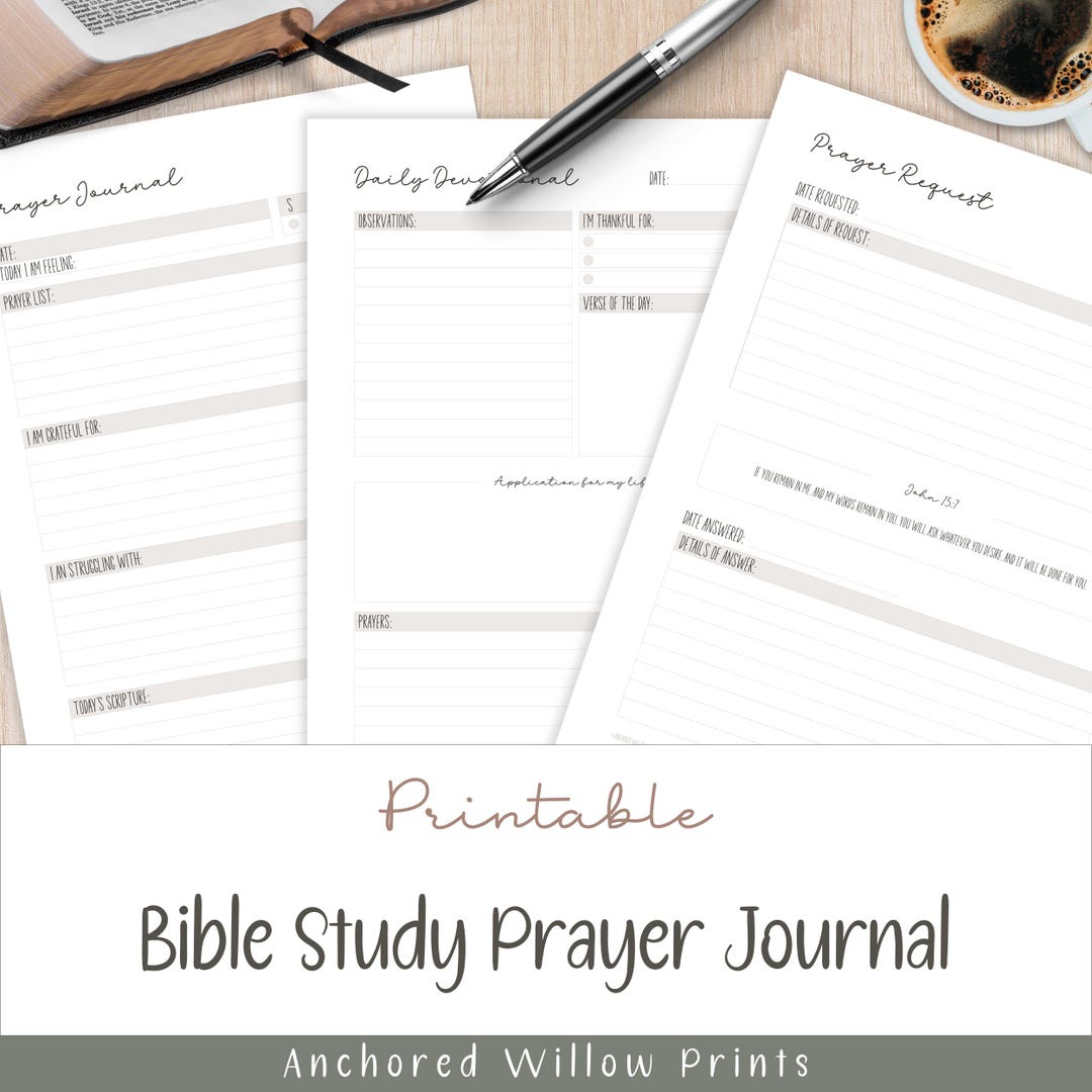 Comprehensive Printable Bible Study Journal: Elevate Your Daily ...