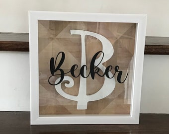Name Shadow Box | Etsy