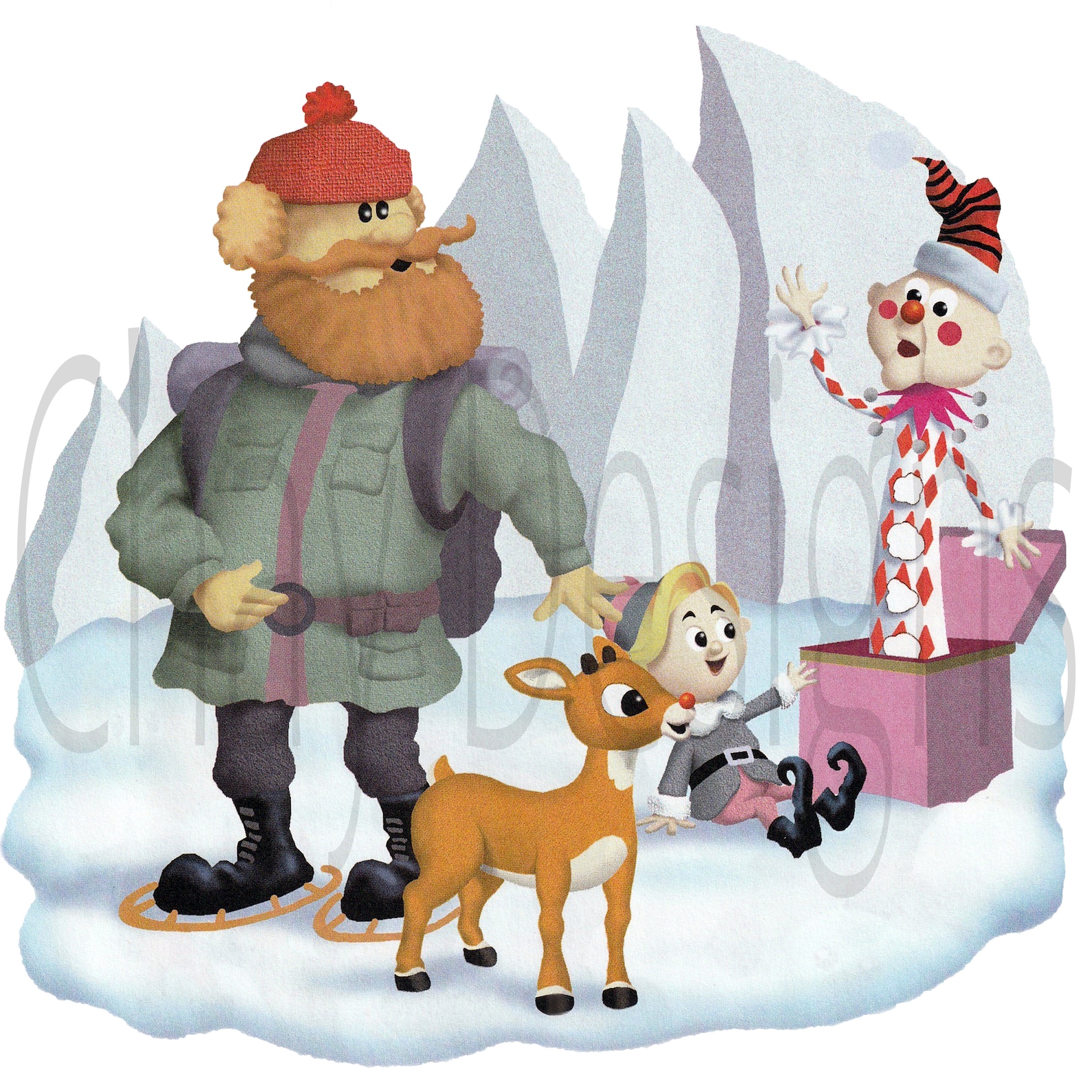 5 Rudolph the Red Nose Reindeer PNG Files, Christmas, King Moonracer ...