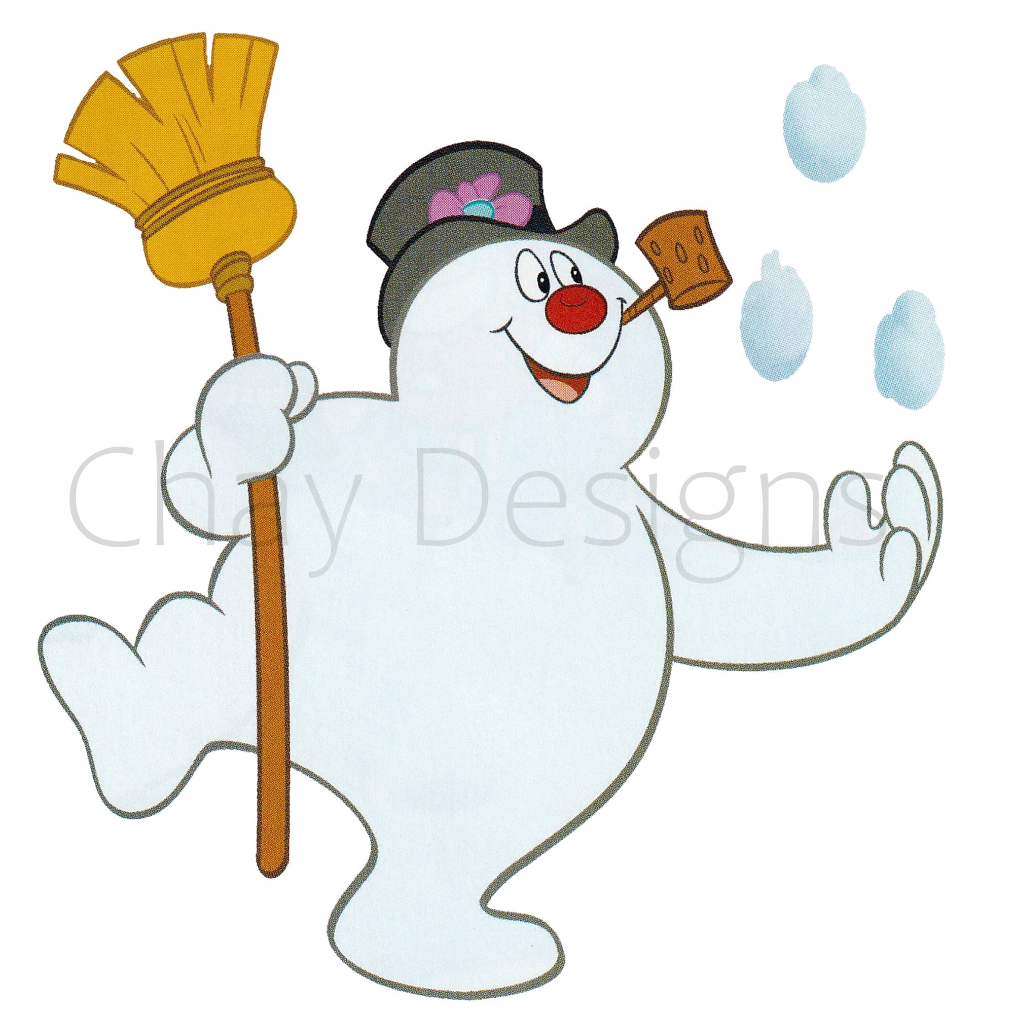 5 Frosty the Snowman PNG Files, Christmas, Scrapbooking, Junk Journal ...
