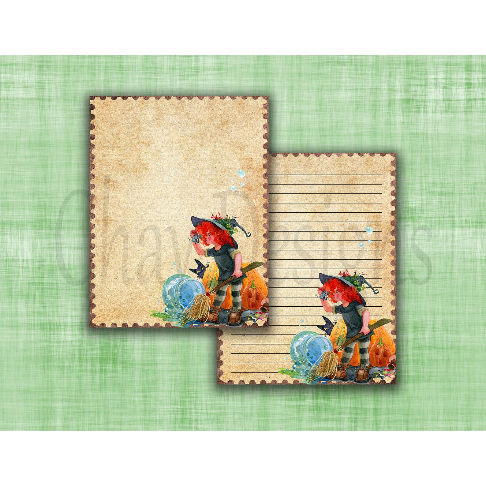 Little Miss Autumn Set of 10 Digital Papers Junk Journal | Etsy